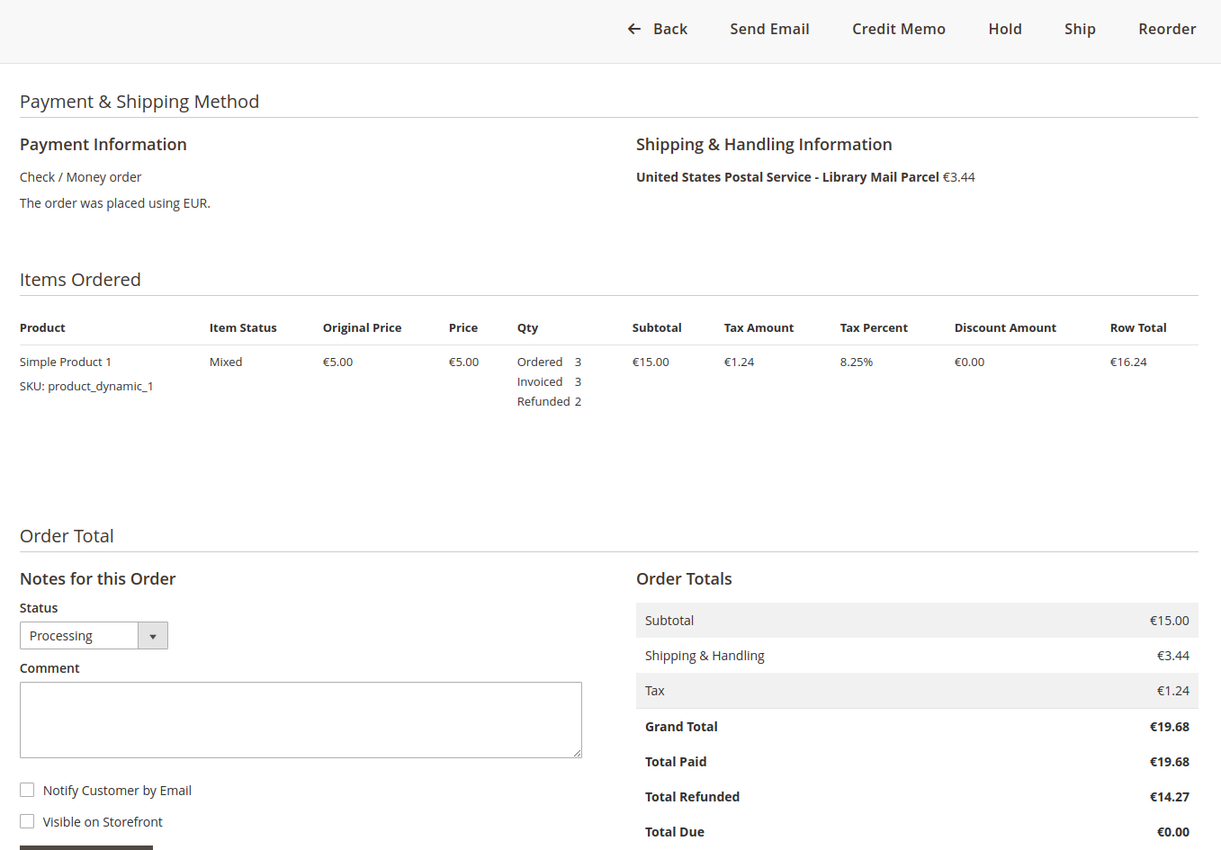 Magento 2.2.0 partial Credit Memo/Refund not working · Issue #10636 · magento/magento2 · GitHub