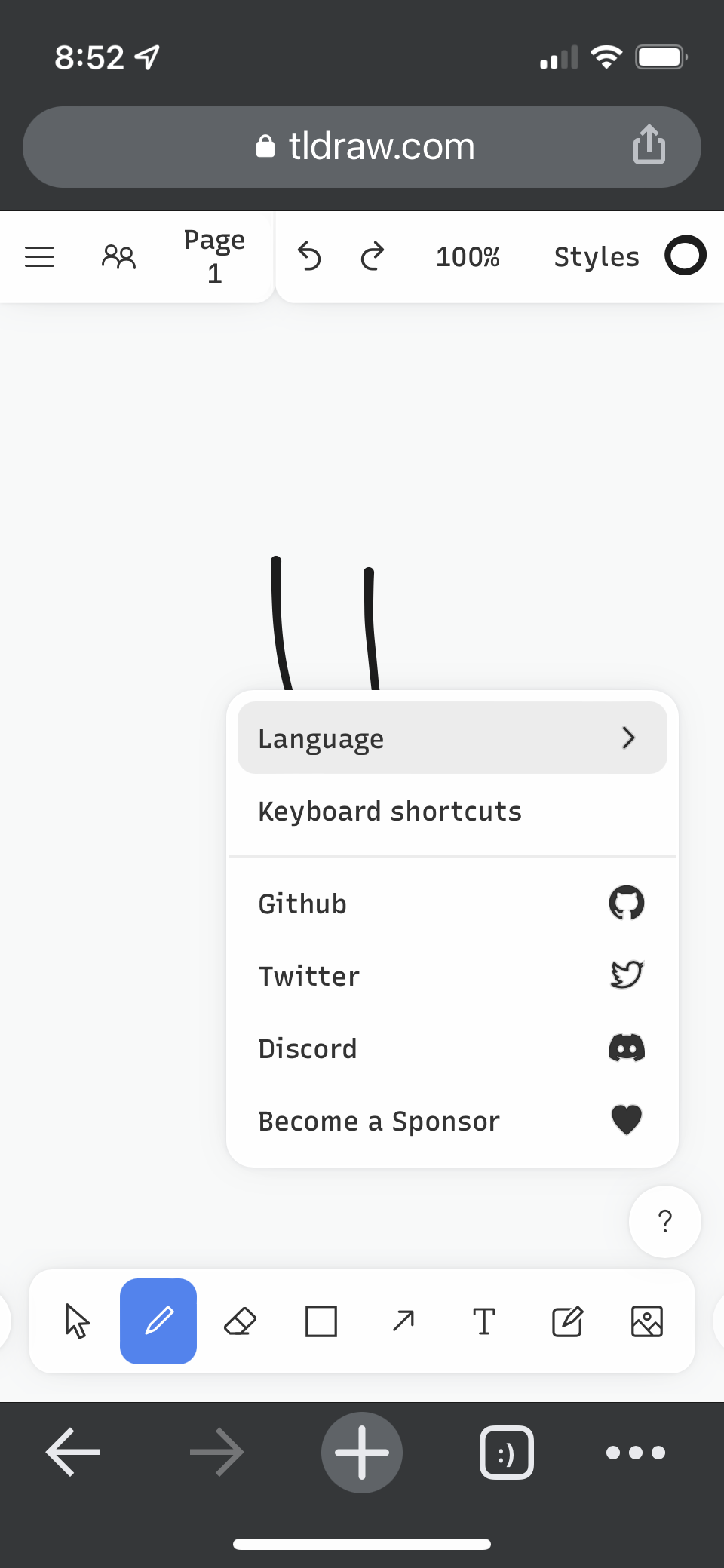 [bug] iPhone Mini options bar cut off · Issue #253 · tldraw/tldraw-v1 · GitHub