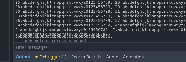 Long lines are stacked in Editor Output · Issue #55004 · godotengine/godot · GitHub