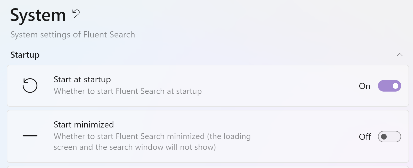 Fluent Search refuses to minimize on startup · Issue #563 · adirh3/Fluent-Search · GitHub