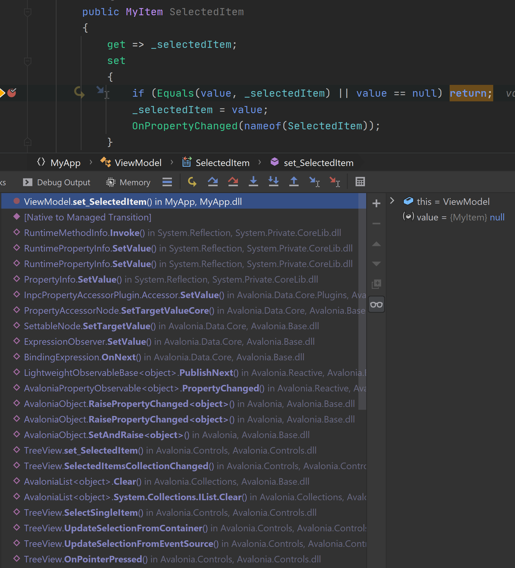 Treeview Selectsingleitem Causing Stackoverflow · Issue 4780