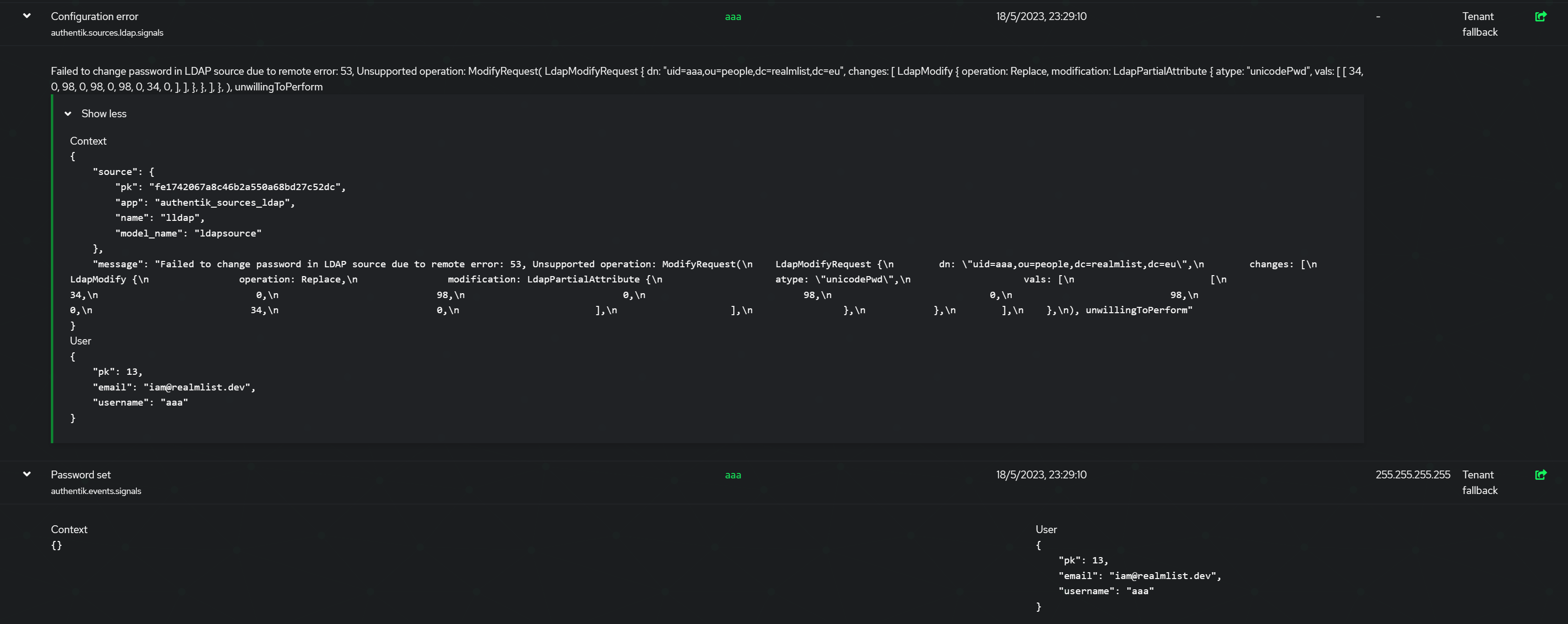 Add UnwillingToPerformError to ldap/password.py:95 · Issue #5693 · goauthentik/authentik · GitHub