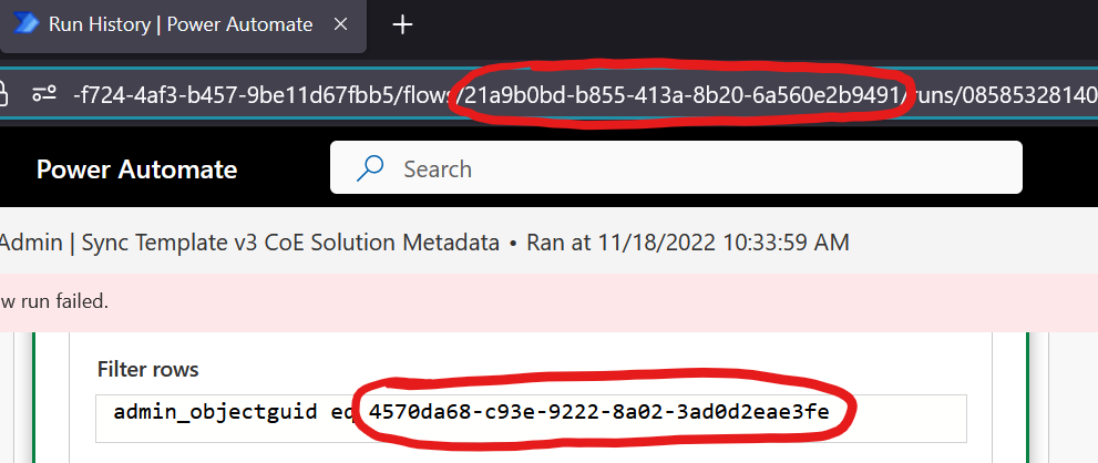 [CoE Starter Kit - BUG] Admin | Sync Template v3 CoE Solution Metadata - inputs.parameters ...