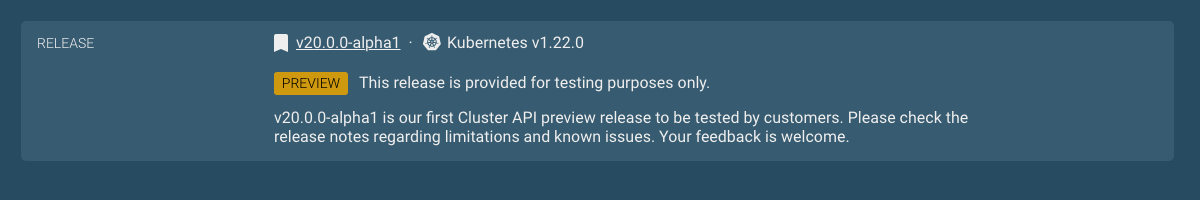 Preview Release · Issue #538 · giantswarm/roadmap · GitHub