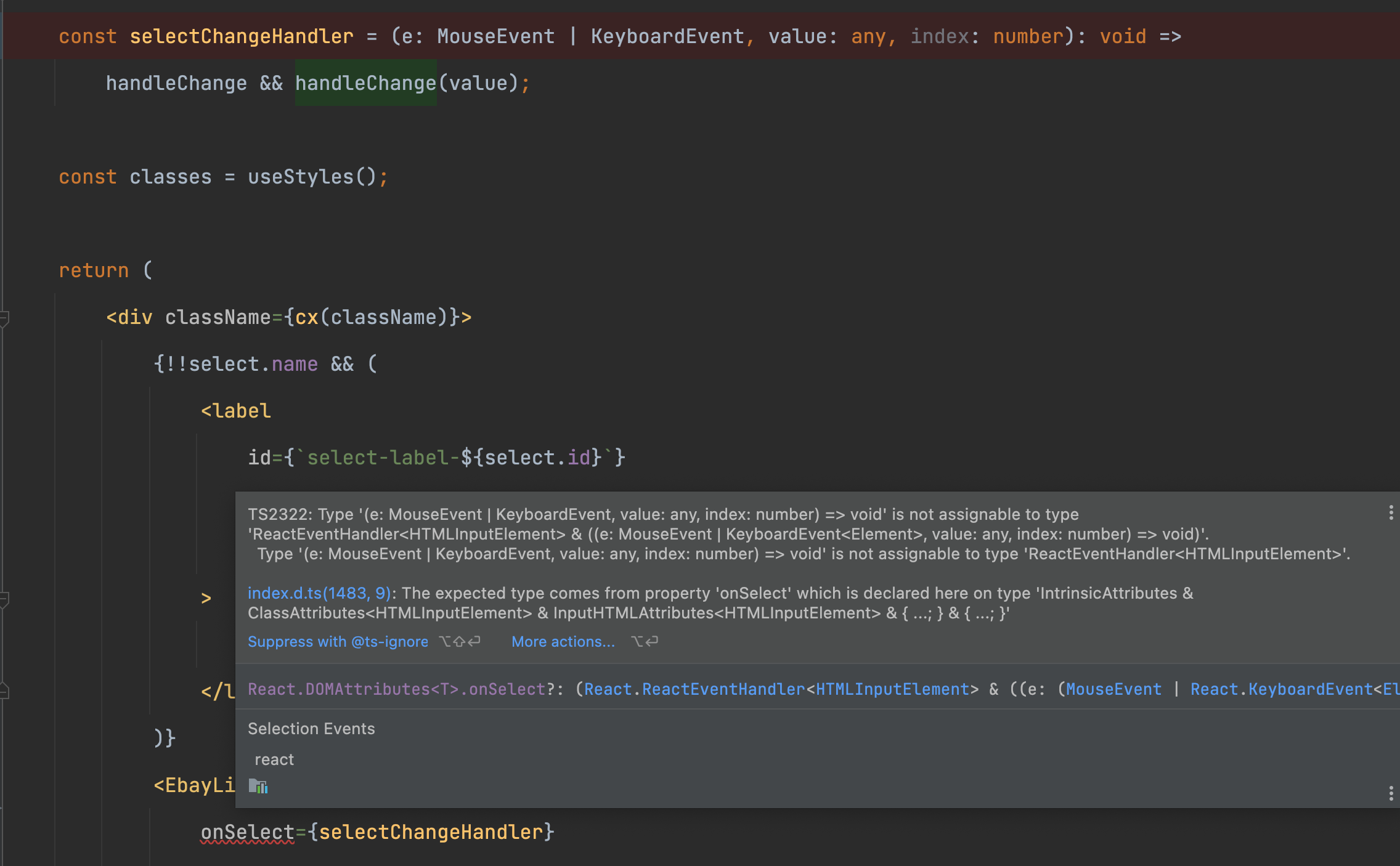 Ebaylistboxbutton Broken Onselect Type · Issue 214 · Ebay Ebayui Core React · Github