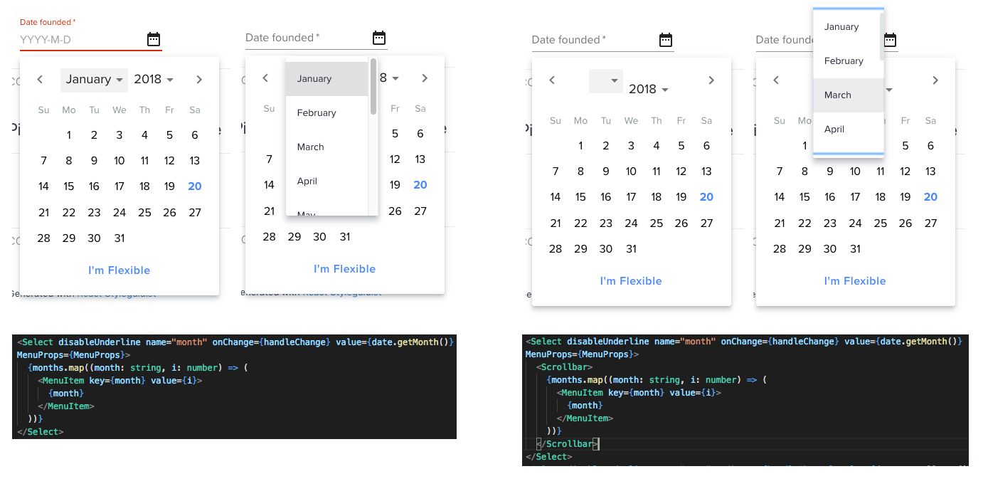 Custom Scrollbar Support