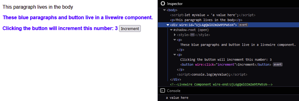 Shadow DOM changes ignored · livewire livewire · Discussion #5021 · GitHub