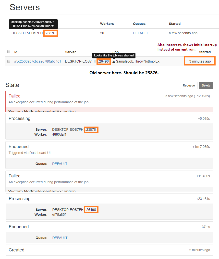 Requeued Job Manual Or Autoretry Are Always Shown As Aborted When Using Multiple Hangfire