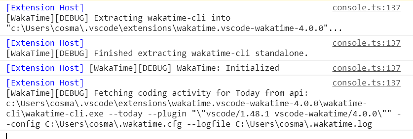 Stuck initializing · Issue #84 · wakatime/vscode-wakatime · GitHub