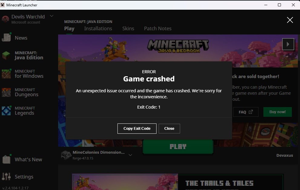 [Crash] Exit Code 1 Crash during bootup/loading · Issue #6 ...