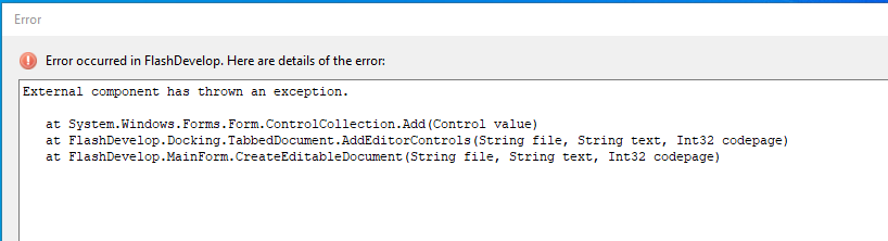 can not run · Issue #3036 · fdorg/flashdevelop · GitHub
