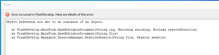 can not run · Issue #3036 · fdorg/flashdevelop · GitHub