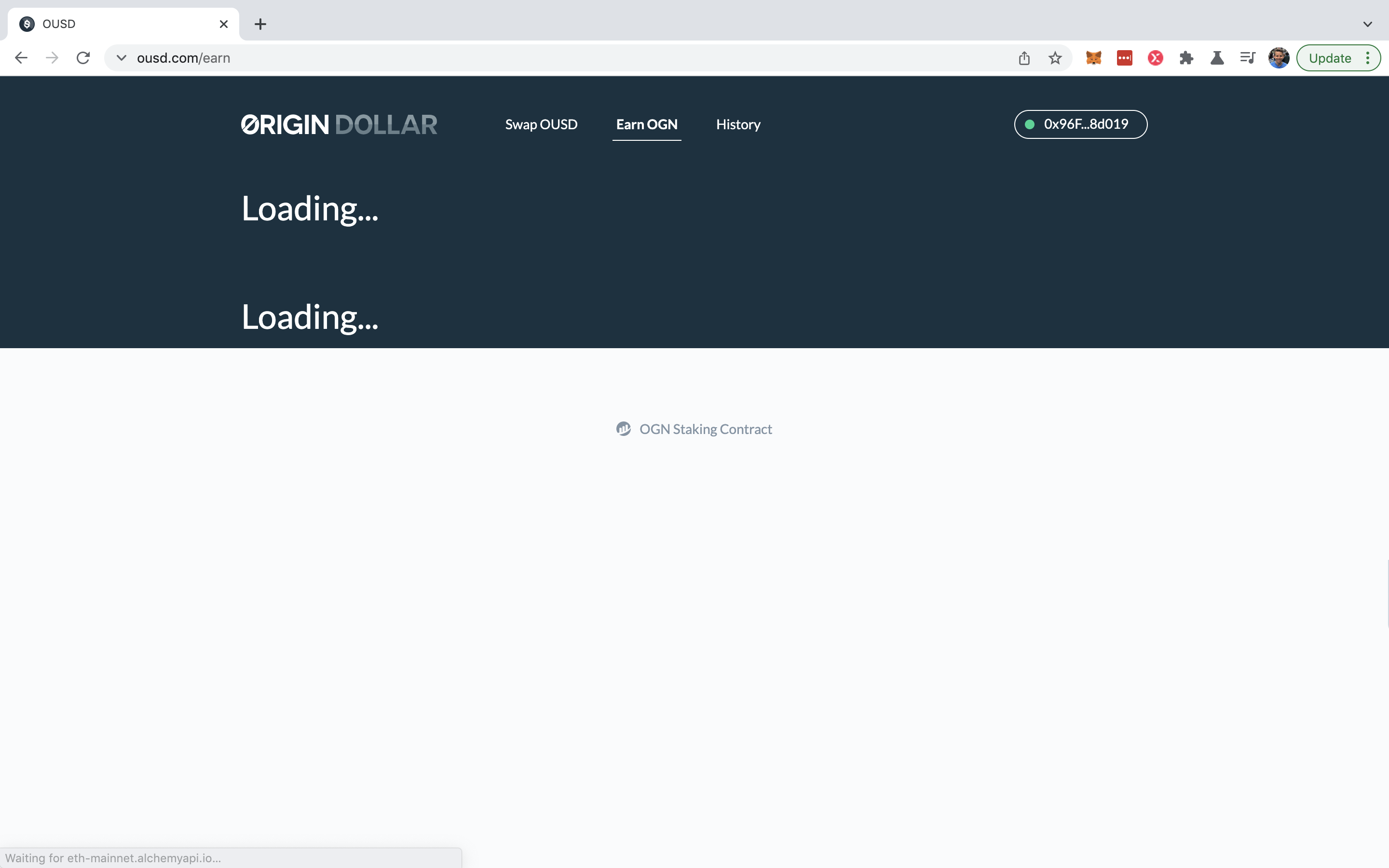 Double loading on earn page · Issue #920 · OriginProtocol/origin-dollar · GitHub