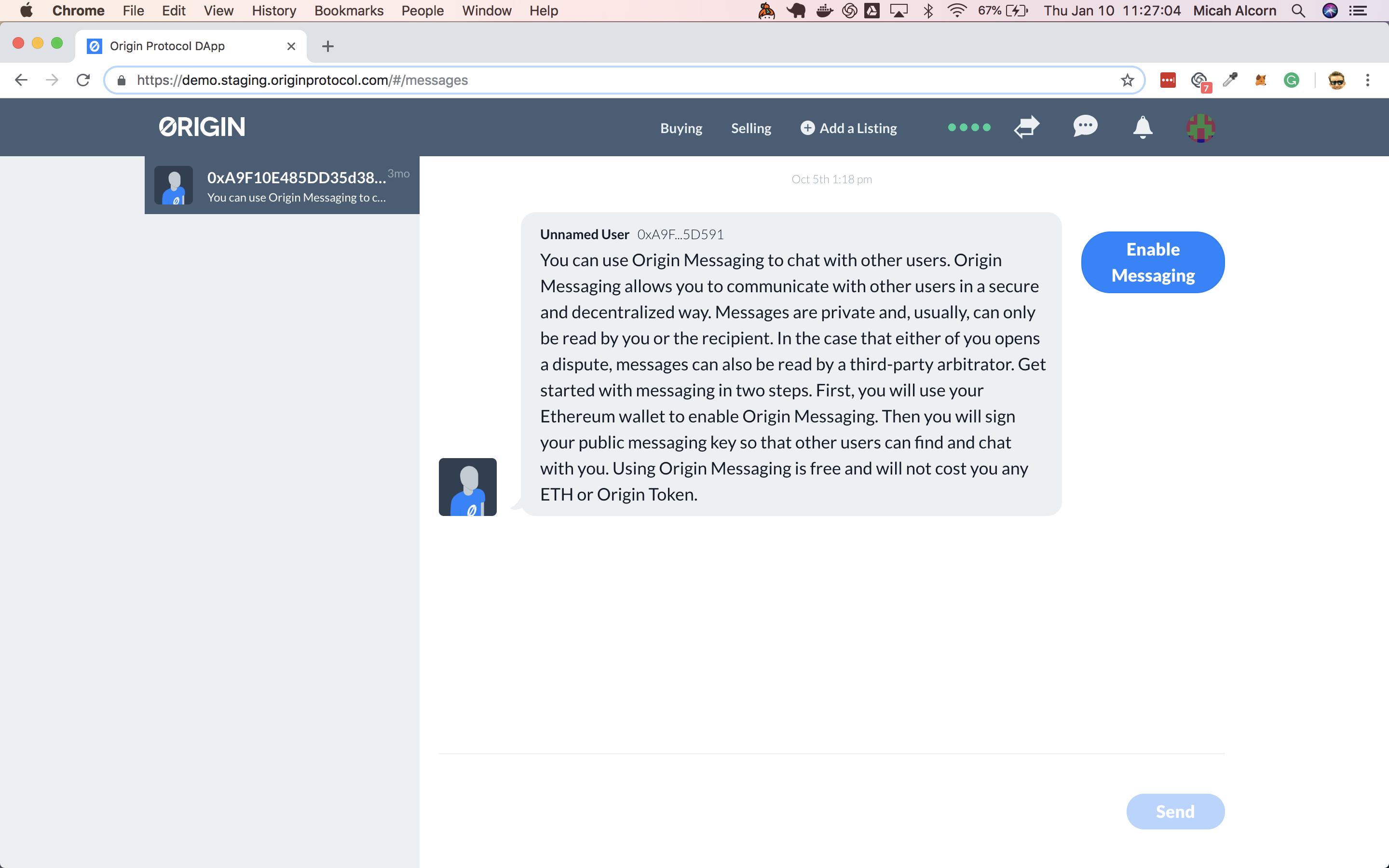 Enable Messaging Button · Issue #1220 · OriginProtocol/origin · GitHub