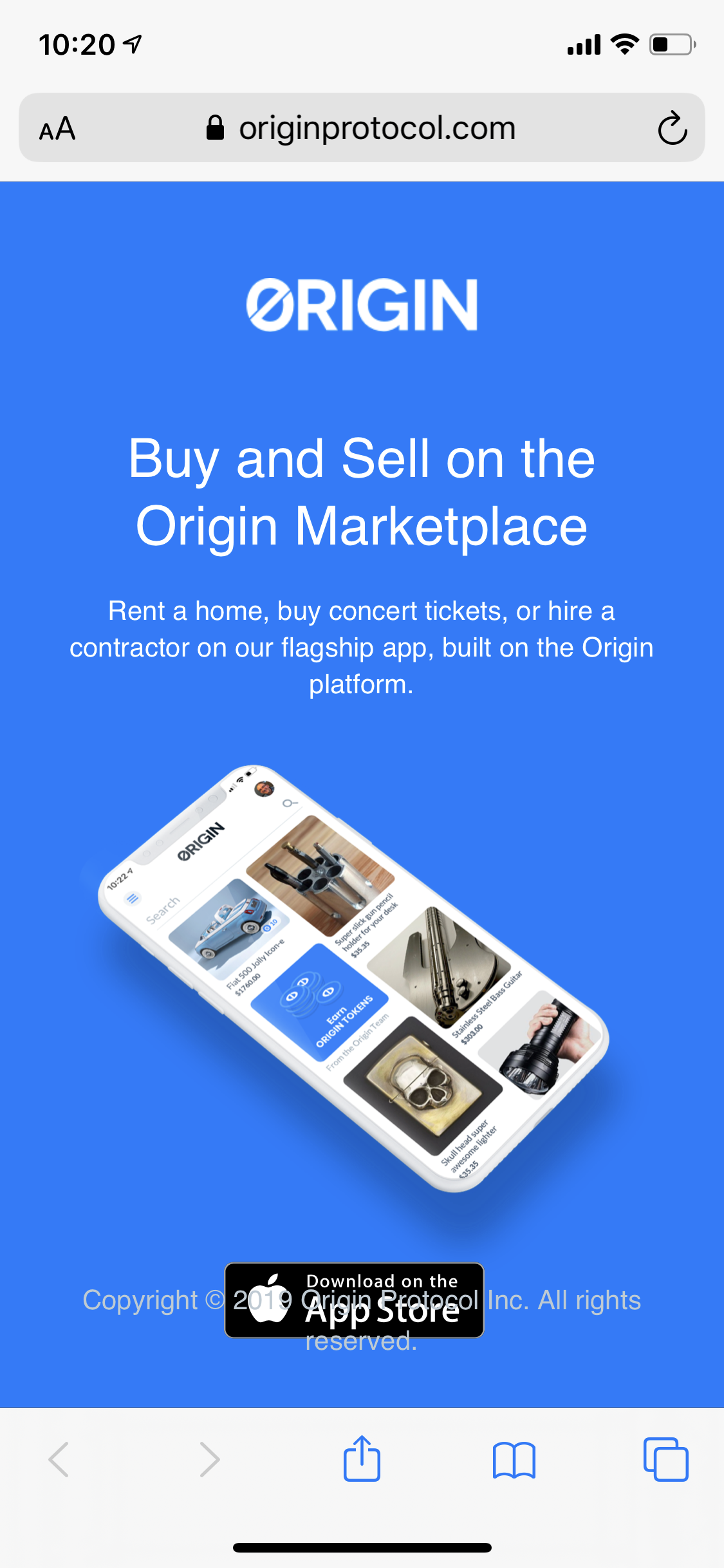 Mobile Footer Bleed · Issue #440 · OriginProtocol/origin-website · GitHub