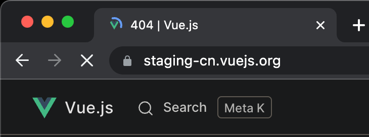 页面刷新时，网页标题会先显示”404 | Vue.js“，再显示正常标题 · Issue #349 · vuejs-translations/docs-zh-cn · GitHub