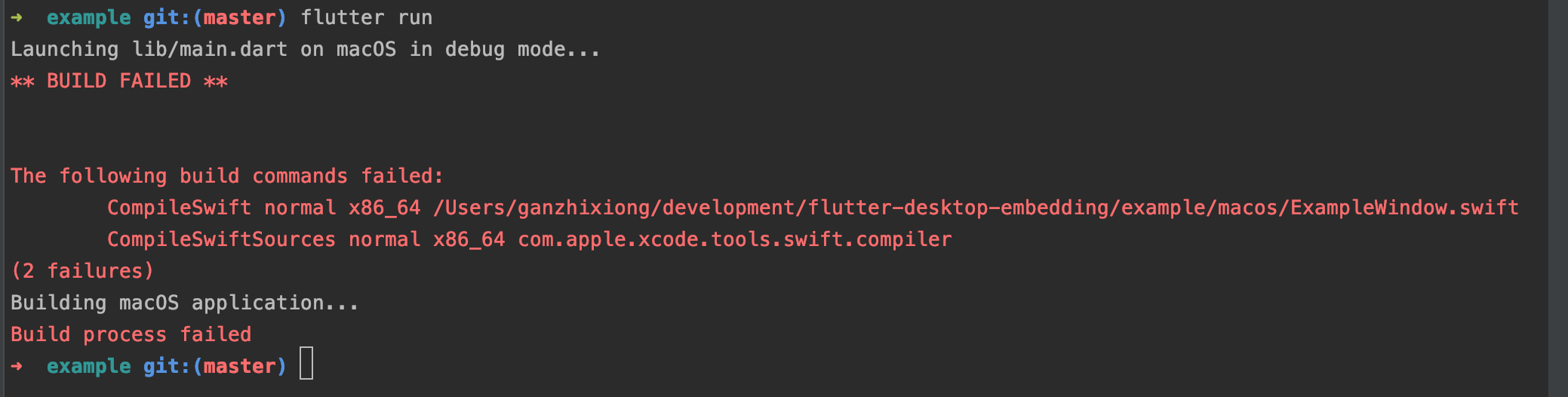 Build failure on macOS using mismatched Flutter and FDE versions · Issue #485 · google/flutter ...