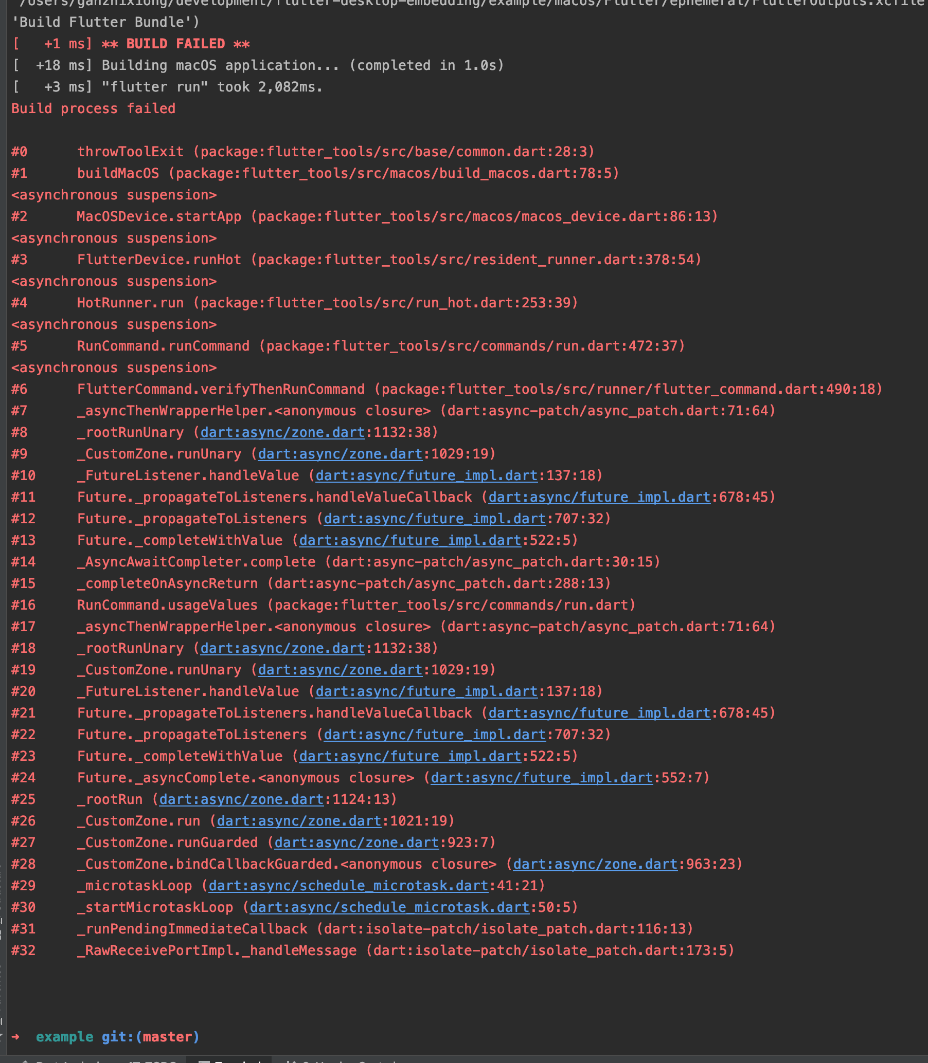 Build failure on macOS using mismatched Flutter and FDE versions · Issue #485 · google/flutter ...