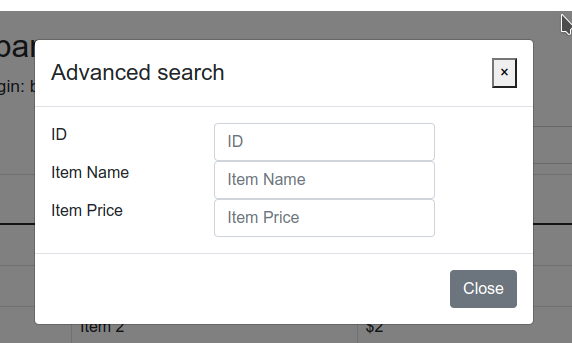 Advanced Search Cannot Be Closed Using The X And Bootstrap 5 · Issue 6070 · Wenzhixin