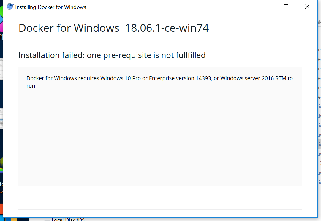 Docker for windows 10(1803) install issue · Issue #2113 · docker/for-win · GitHub