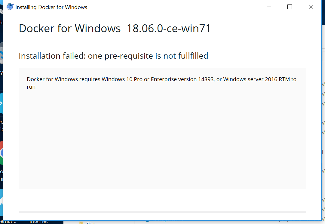 Docker for windows 10(1803) install issue · Issue #2113 · docker/for-win · GitHub