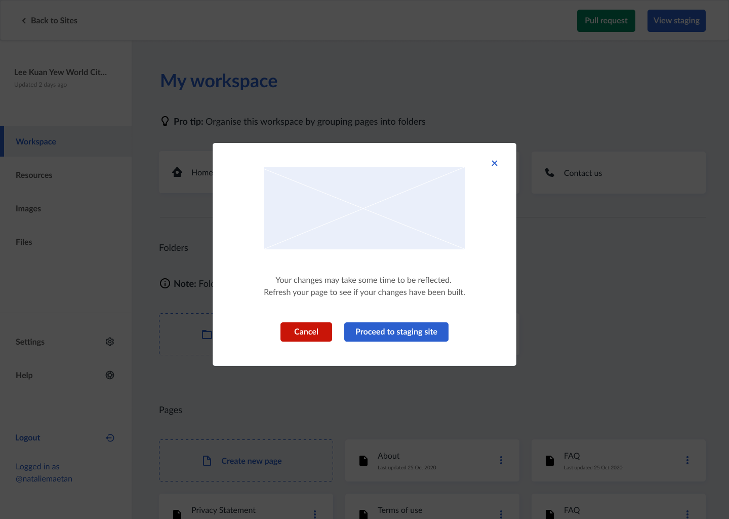 Staging link button · Issue #381 · isomerpages/isomercms-frontend · GitHub