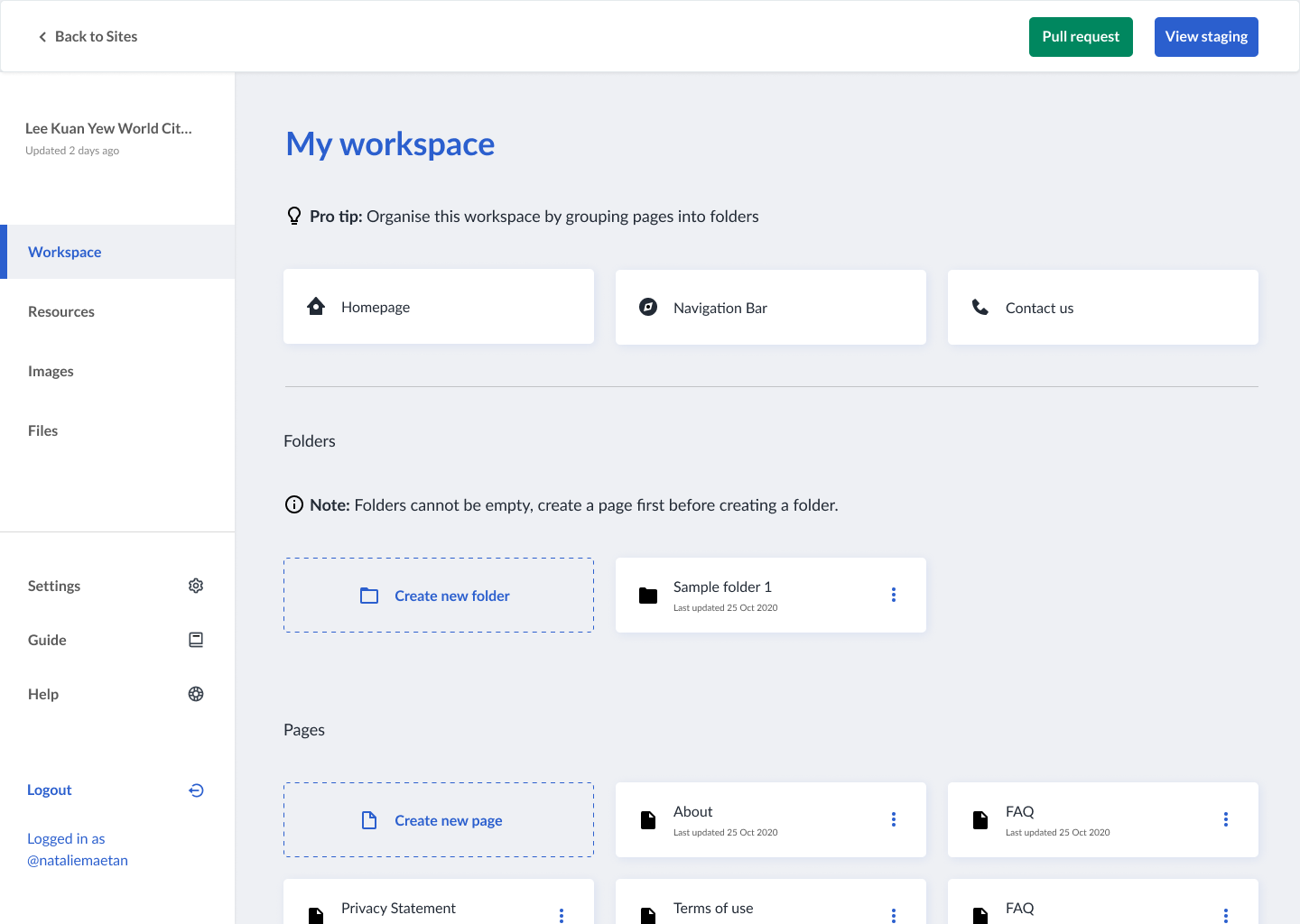 Pull request button · Issue #382 · isomerpages/isomercms-frontend · GitHub