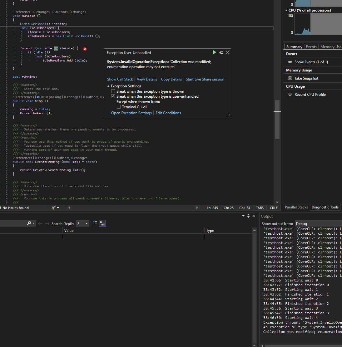 MainLoop dispatcher can lose idle handlers (BREAKING CHANGE). · Issue #1994 · gui-cs/Terminal ...
