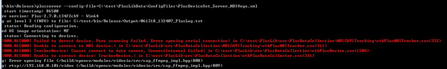 NDI Vega Connection Failed · Issue #363 · PlusToolkit/PlusLib · GitHub