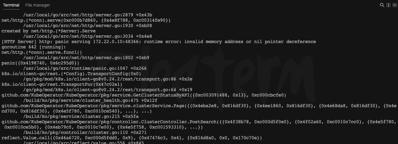 Bug Demo 环境集群导入成功后，集群列表页面一直 Loading，看日志发现后端服务 Panic · Issue 543 · Kubeoperatorkubeoperator 