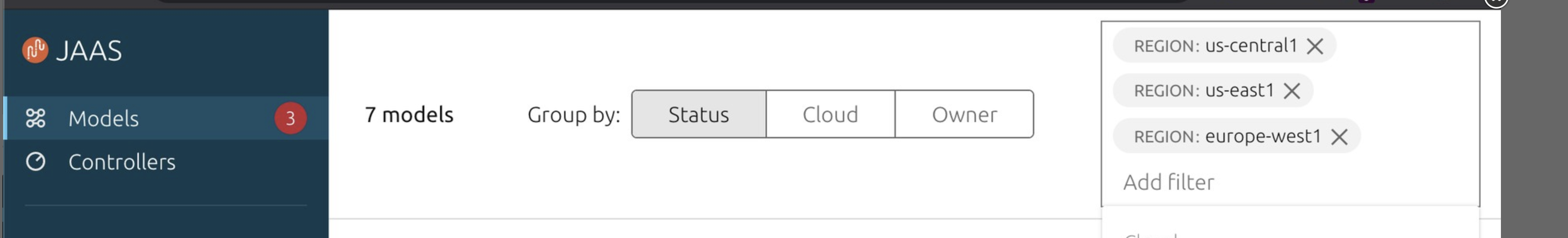 Search and filter stretches header · Issue #1105 · canonical/juju-dashboard · GitHub