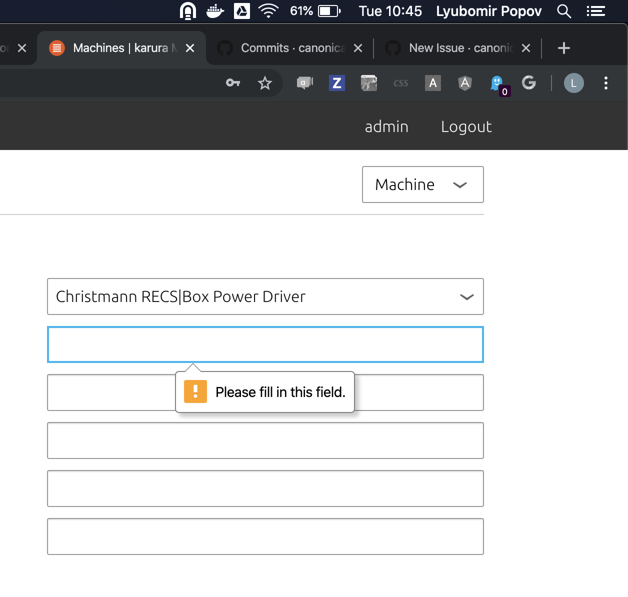 Add machine: required fields indistinguishable from optional fields · Issue #454 · canonical ...