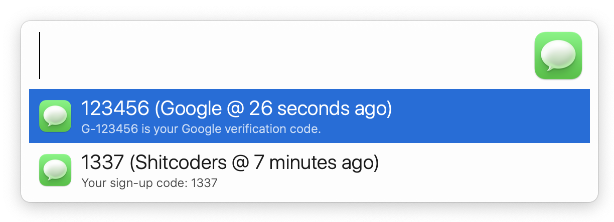 GitHub - hatarist/alfred-messages-otp: Conveniently fill the OTP codes ...