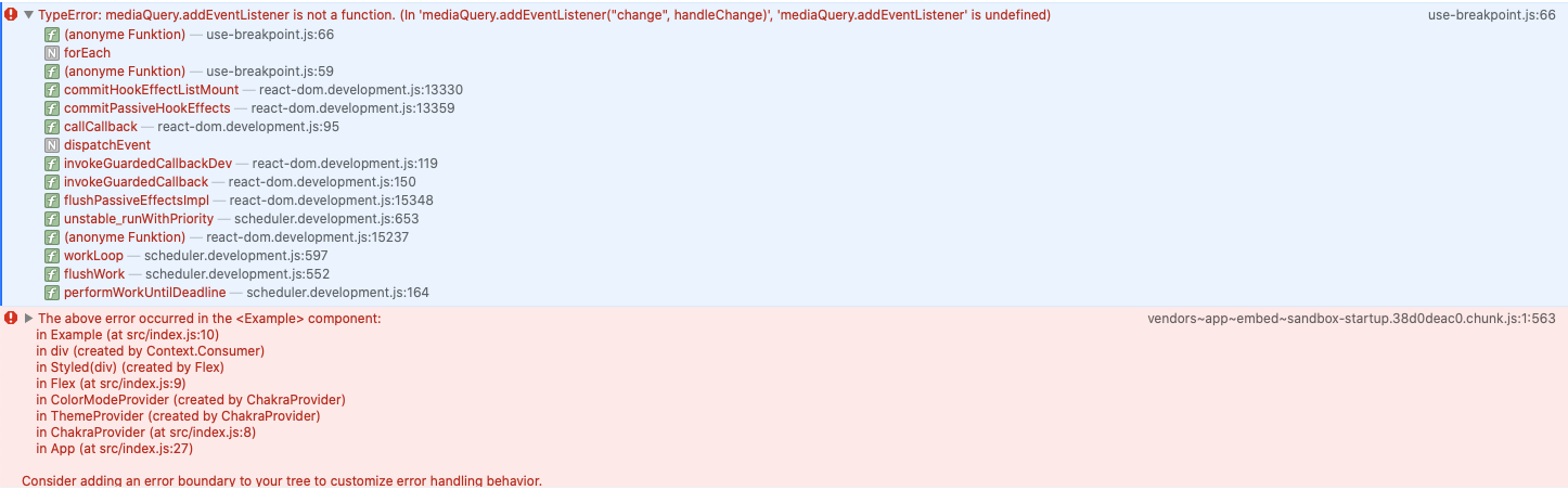 useBreakpointValue Hook throws an "addEventListener is not a function" error in Safari · Issue ...