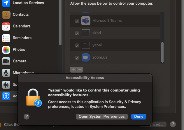 Keeps showing Accessibility Access popup on MacOS Monterey 12.4 Apple Silicon M1 · Issue #1332 ...