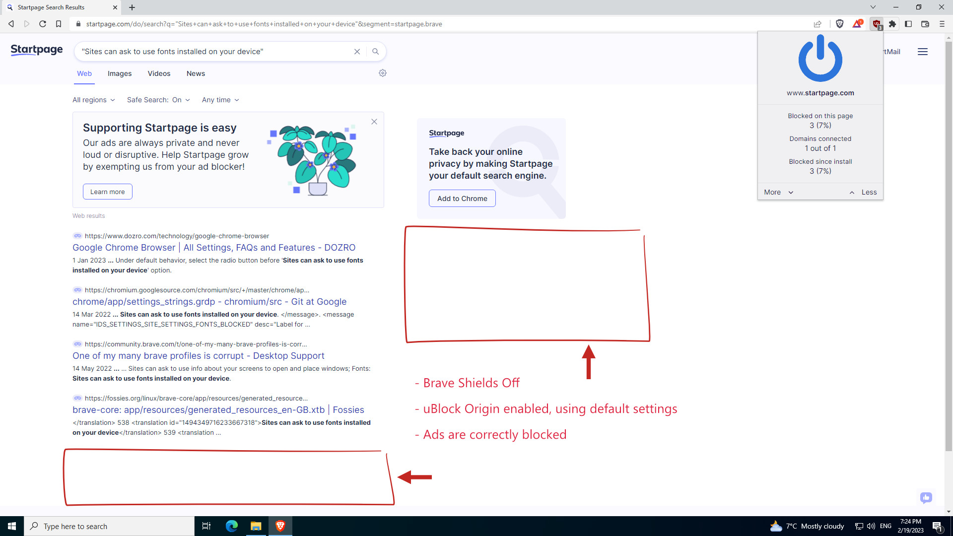 Ads Not Being Blocked Even With Brave Shields Set To