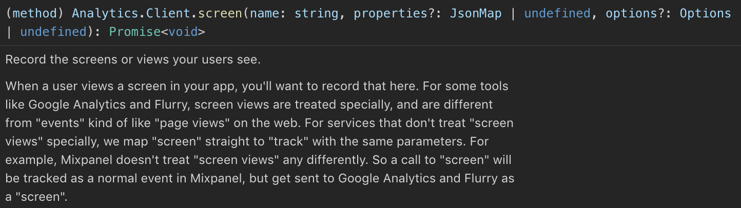 RNAnalytics.screen was called with 3 arguments but expects 4 arguments · Issue #113 · segmentio ...