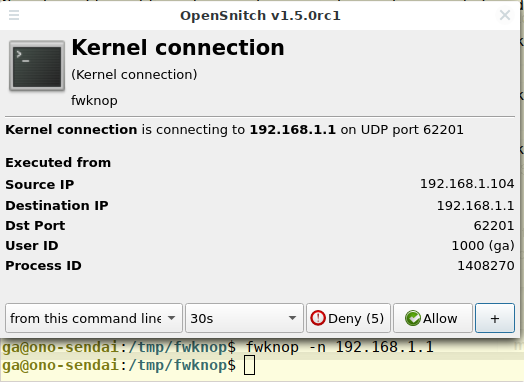 Opensnitch does not catch / drop fwknop-client SPA UDP requests · Issue #617 · evilsocket ...