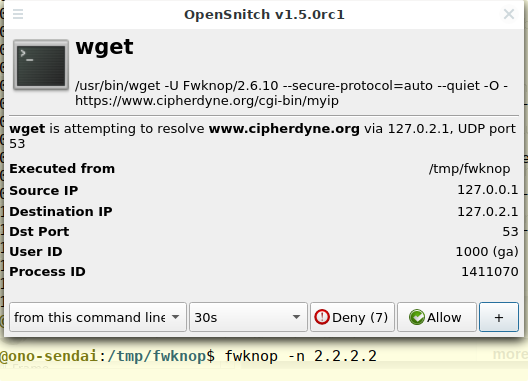 Opensnitch does not catch / drop fwknop-client SPA UDP requests · Issue #617 · evilsocket ...