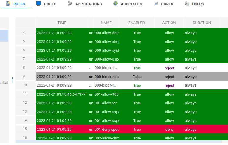 [Feature Request] Different row colors in "Application rules" table · Issue #555 · evilsocket ...