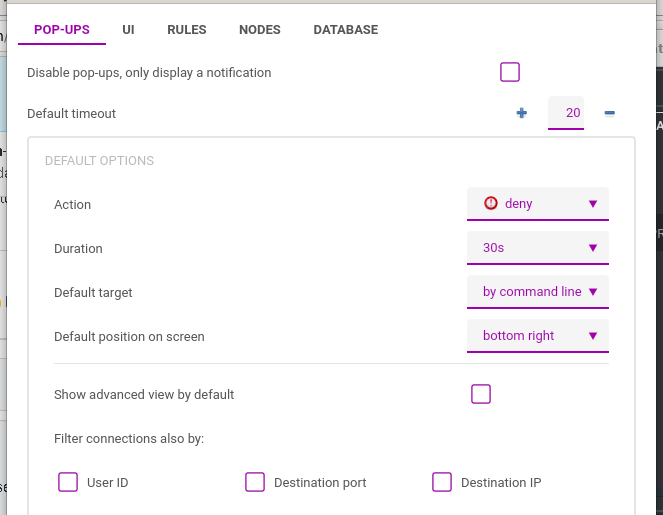 Feature Request Opensnitch Ui Longer Default Timeout Cancel Timeout Upon User Interaction