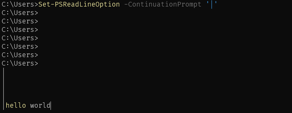 Empty continuation prompt breaks text placement near bottom of window · Issue #2723 · PowerShell ...