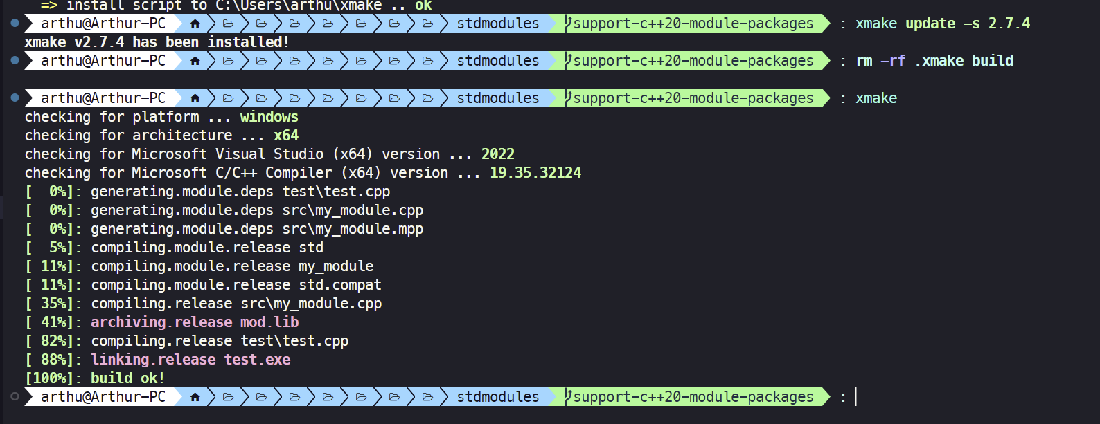 Msvc Standard Modules Fail · Issue 3243 · Xmake Ioxmake · Github 