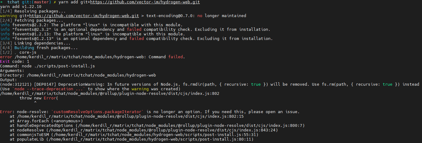 Build script does not work on node v16 · Issue #344 · element-hq/hydrogen-web · GitHub
