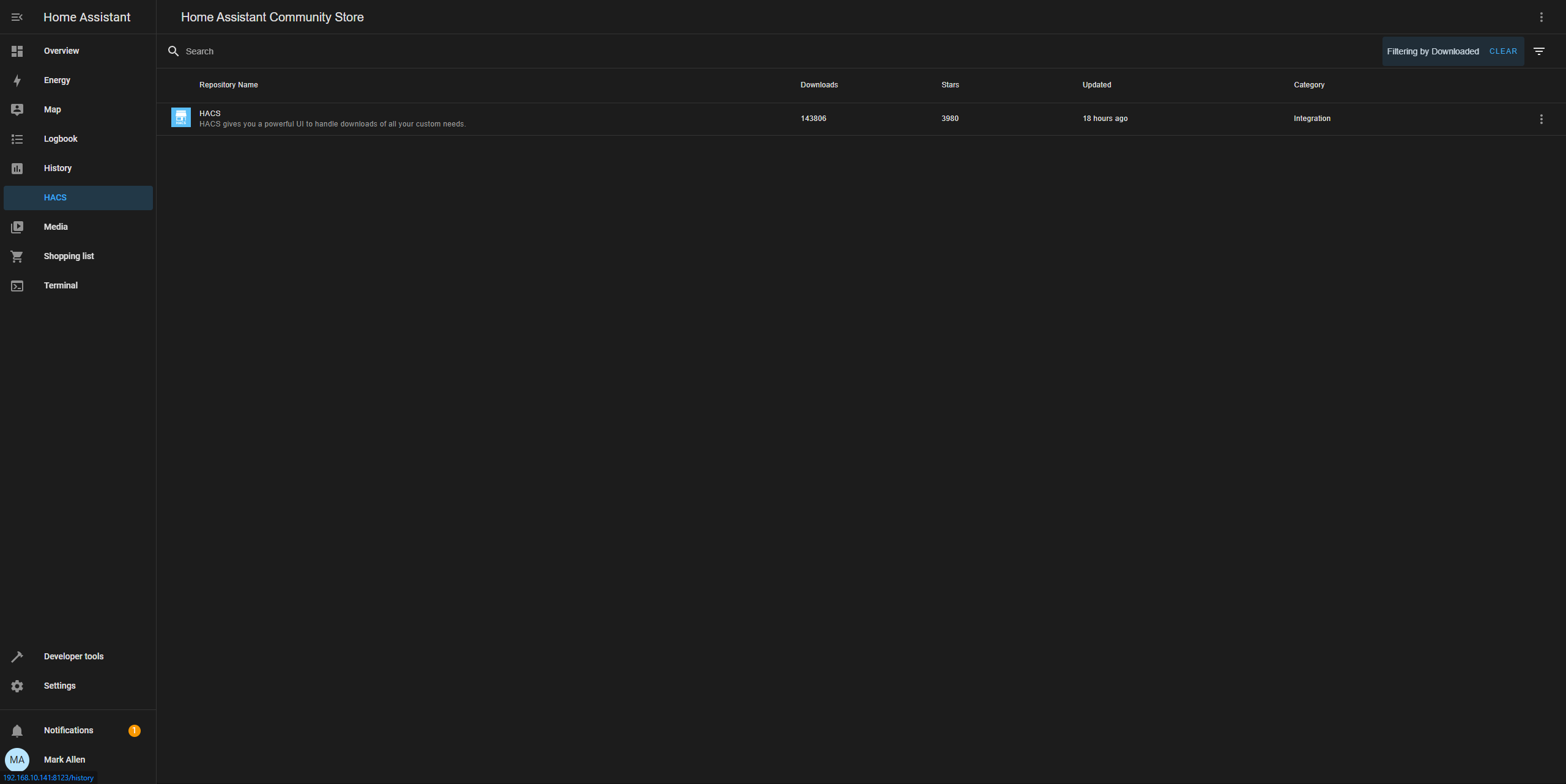 Store not showing when HACS selected from sidebar · Issue #3320 · hacs/integration · GitHub