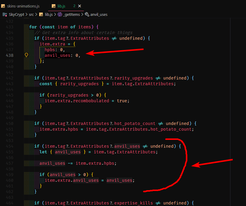 Remove outdated anvil_uses? · Issue #848 · SkyCryptWebsite/SkyCrypt · GitHub