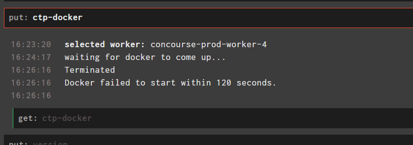 Docker failed to start within 120 seconds. · Issue #2686 · concourse/concourse · GitHub