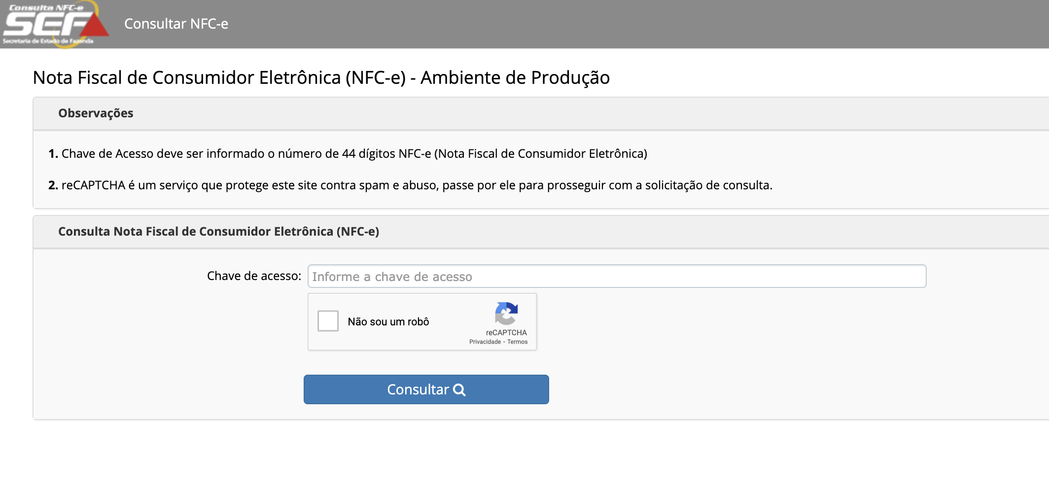 [API de Automação de Consulta] SEFAZ / MG / NFC-e Resumida · Issue #124 ...