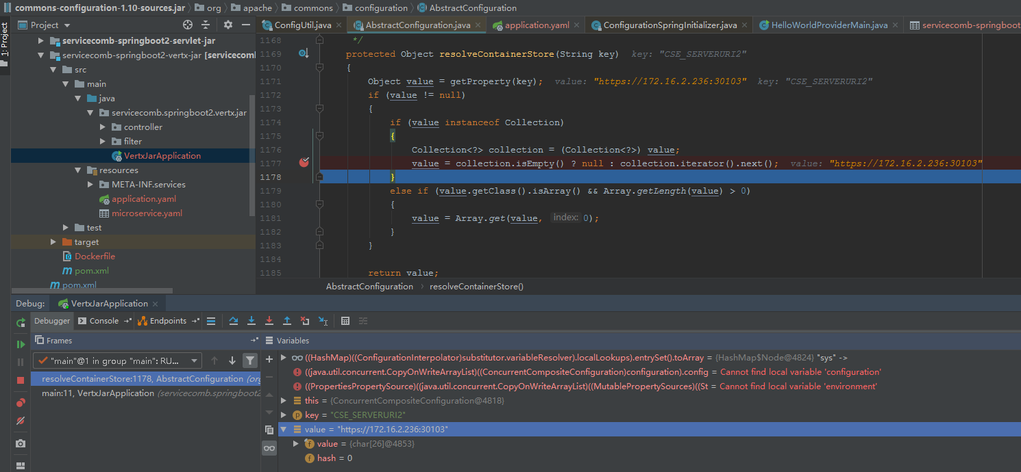 SpringBoot+CSE开发的微服务，通过配置文件获取配置有问题 · Issue #1501 · apache/servicecomb-java-chassis · GitHub