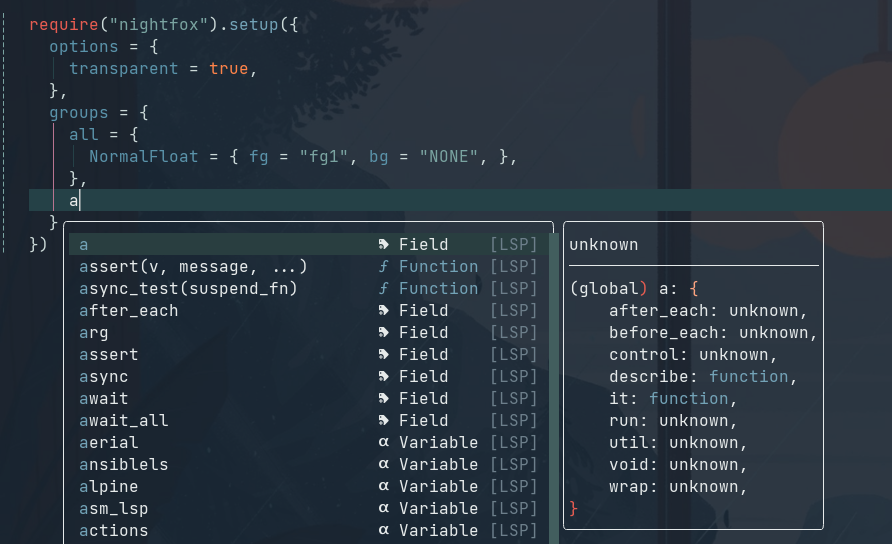 Transparent cmp completion window and transparent docs · Issue #299 · EdenEast/nightfox.nvim ...